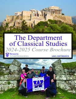 Undergraduate Courses - Dept of Classical Studies - Western University